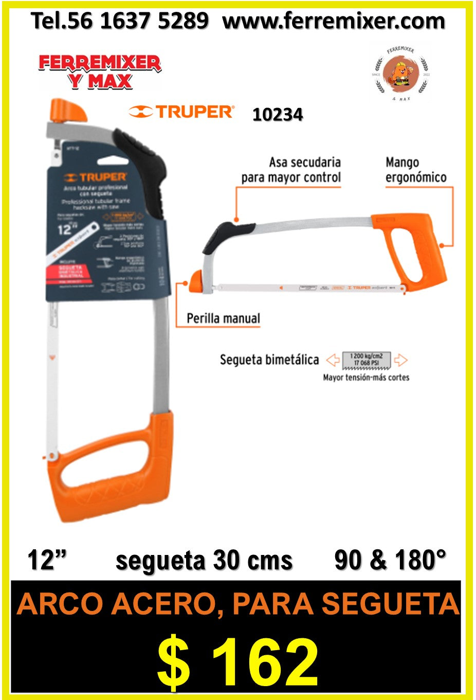 Segueta ARCO DE ACERO PARA SEGUETA | Tiempo de entrega: 1 día hábil ...